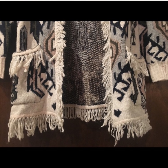 Chaser | Sweaters | Chaser Aztec Fringe Cardigan | Poshmark